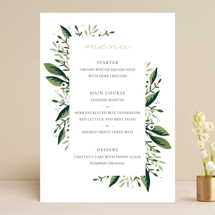 Paradise Menus by Oma N. Ramkhelawan | Minted