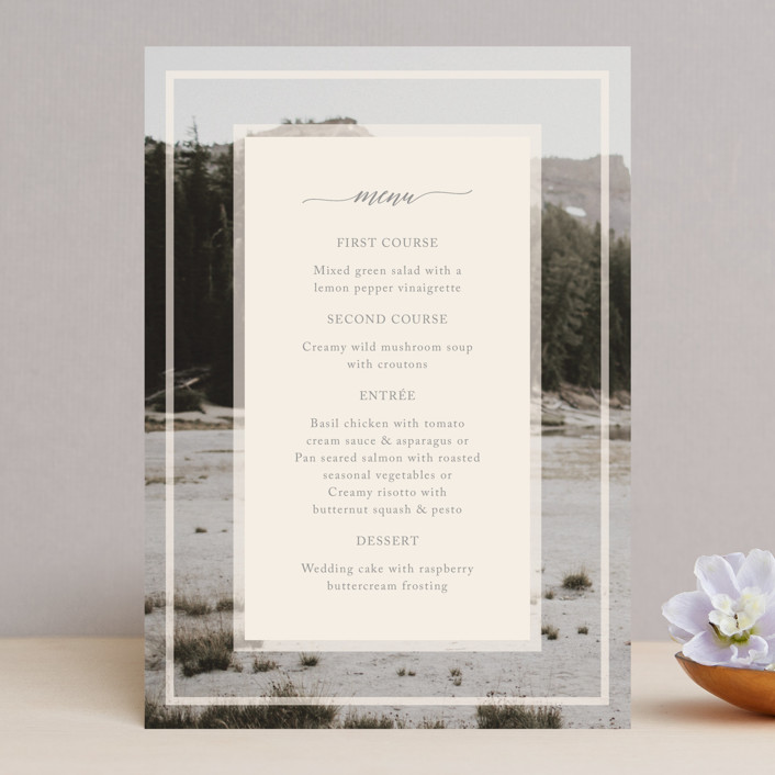 Vintage Photo Frame Menus by Katharine Watson | Minted