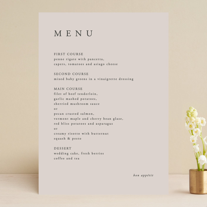 The Minimalist Menus by lulu and isabelle | Minted