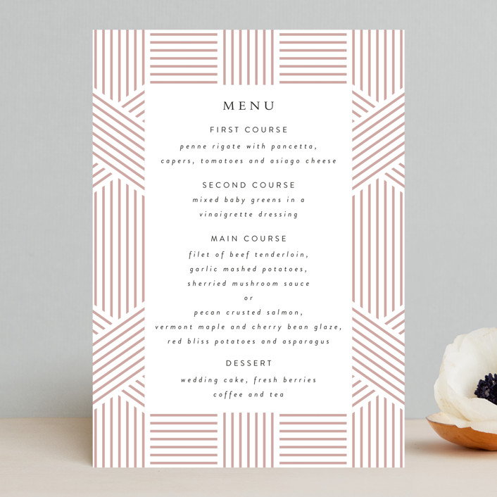 Tara Menus by Kampai Designs | Minted