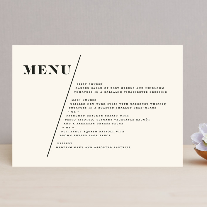Angled Menus by GeekInk Design | Minted