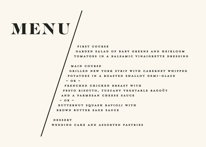Angled Menus by GeekInk Design | Minted