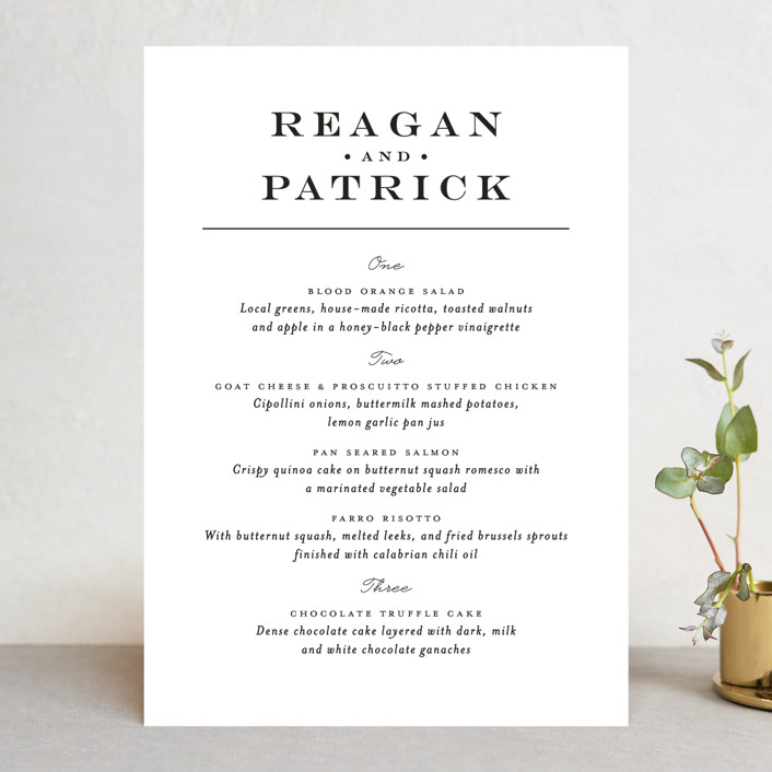 Library Square Menus by Meagan Christensen | Minted