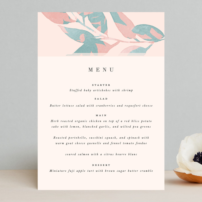 Boho botanics Menus by Creo Study | Minted