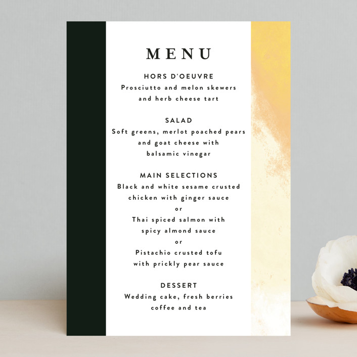 Upper Block Menus by Lea Velasquez | Minted
