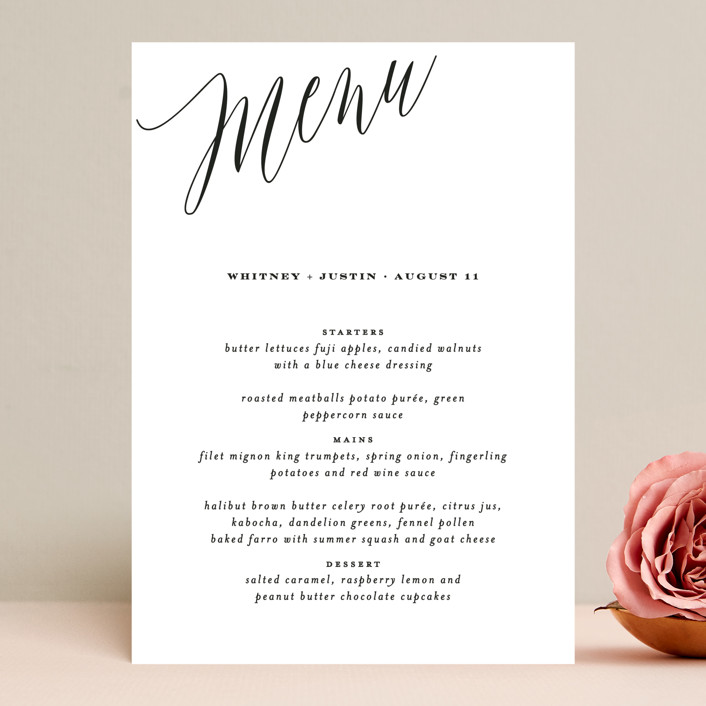 Signed Menus by Roxy Cervantes | Minted