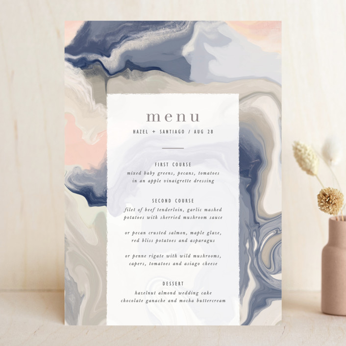 marble majesty Menus by Hooray Creative | Minted