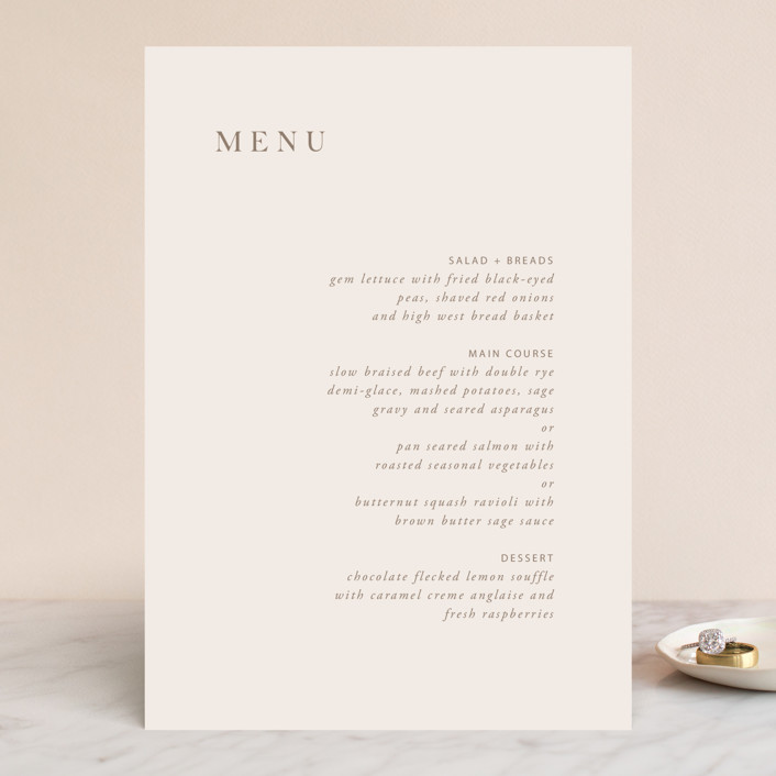 Juniper Menus by Mere Paper | Minted