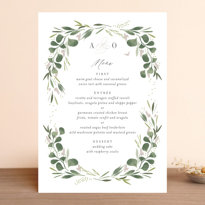 garden path Menus by Kristie Kern | Minted