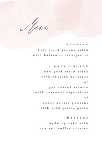 Softly Layered Menus by Everett Paper Goods | Minted