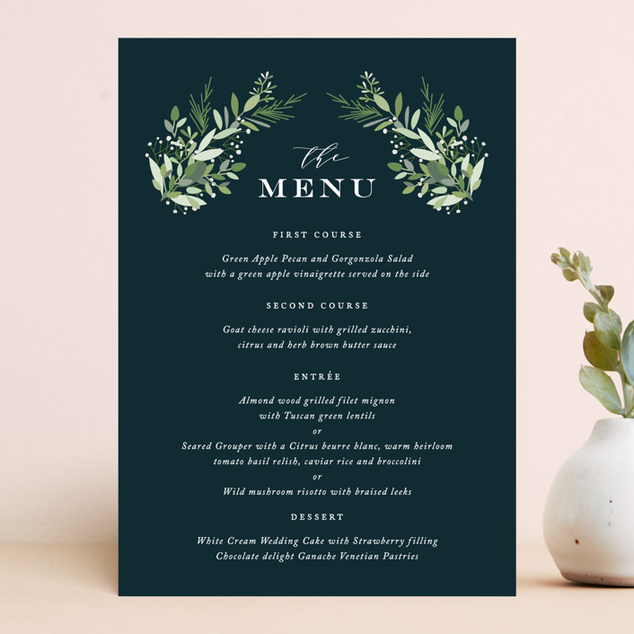 Fresh Greenery Menus by Jennifer Postorino | Minted