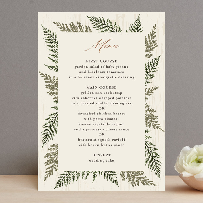 Woodland Garden Menus by Susan Moyal | Minted