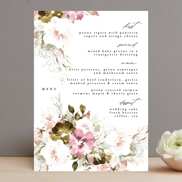 Beautiful Spring Menus by Phrosné Barwood | Minted