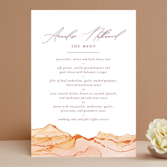 Sandstone Menus by Erin Deegan | Minted