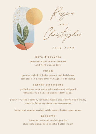Essence Menus by Laura Bolter | Minted