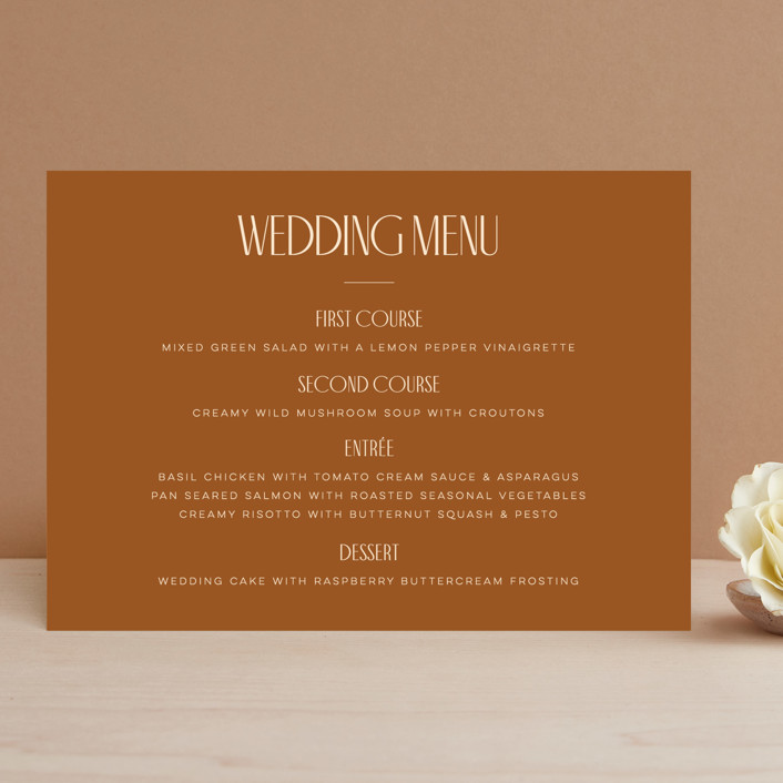 Classic Touch Menus by April Astudillo | Minted