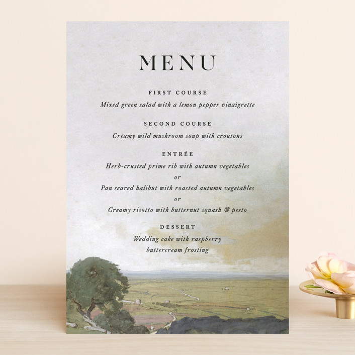 Roman Landscape Menus by Olivia Kanaley Inman | Minted