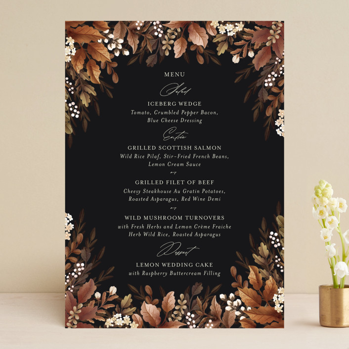 Falling into Love Menus by Chris Griffith | Minted
