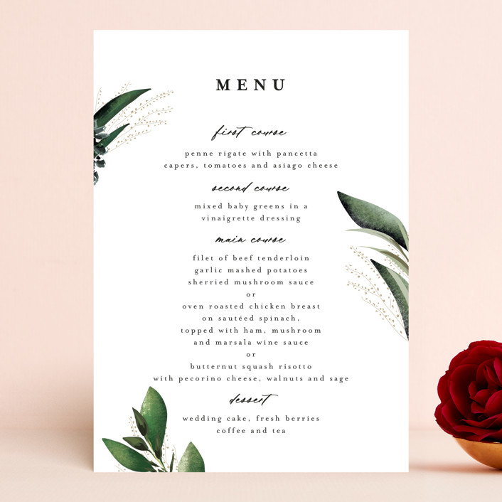 Forest Finds Menus by Susan Moyal | Minted