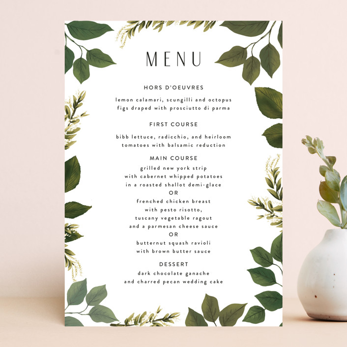 Rose Garden Menus by Susan Moyal | Minted