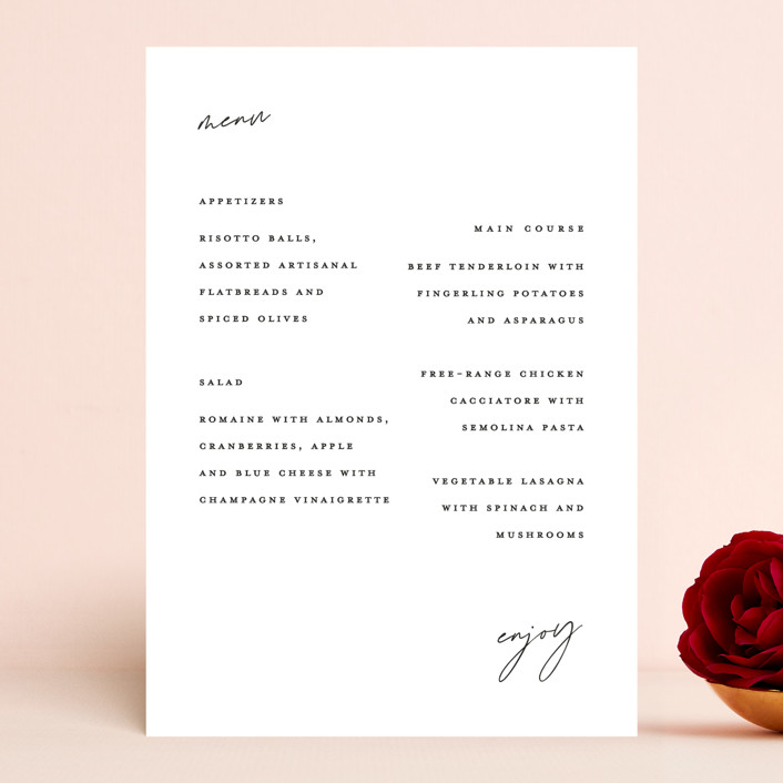 Slate Menus by Up Up Creative | Minted