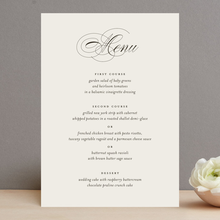 Tandem Menus by Jessica Williams | Minted