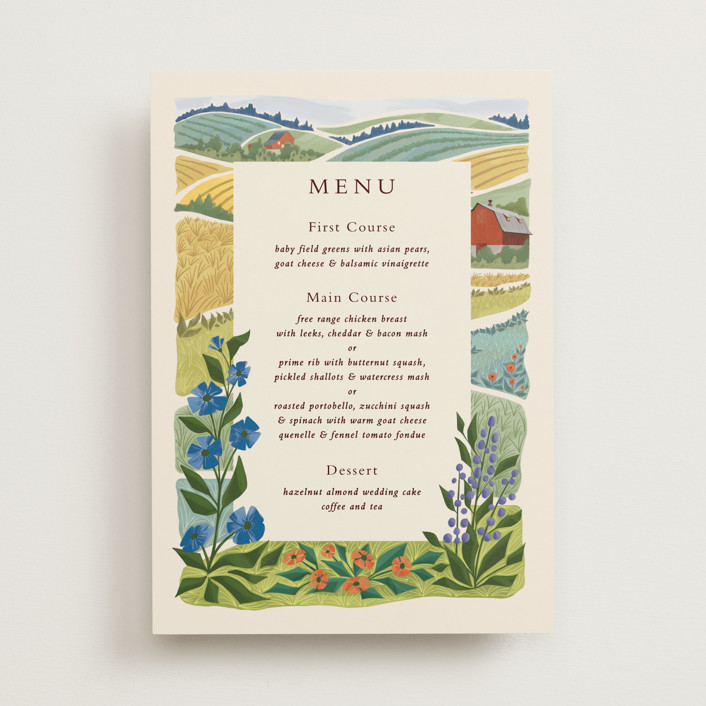 Farm and Field Menus by Paper Sun Studio | Minted