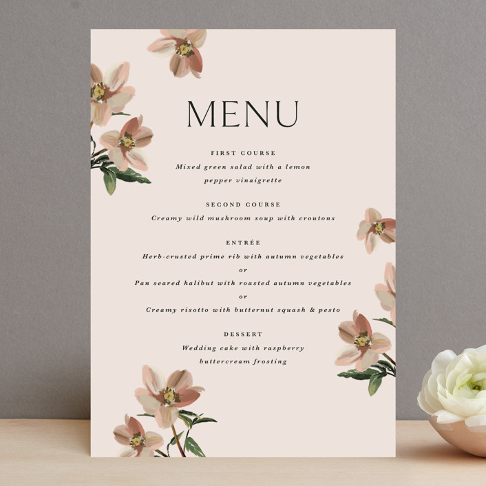 Halcyon Menus by Olivia Kanaley Inman | Minted
