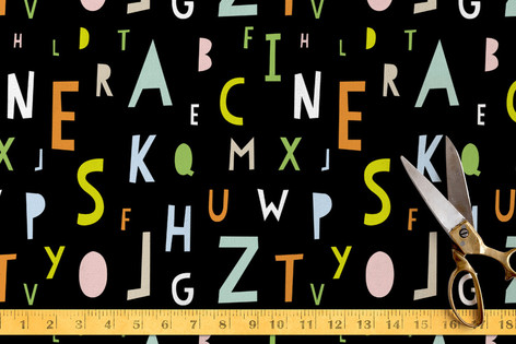 ABC Alphabet Fabric by Erika Firm | Minted