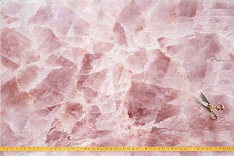 Rose Quartz Fabric Fabric by Shine Haus Collectiv... | Minted