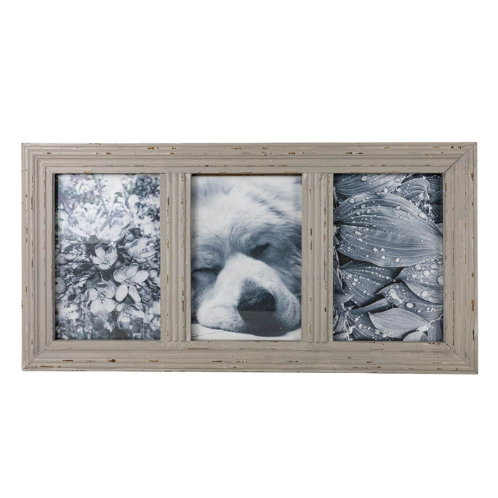 4X6 Dalton 3 Photo Frame Gray Frames by Foreside Home and Garden | Minted