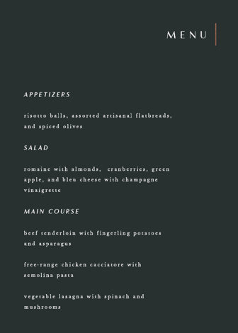 Center Stage Foil-Pressed Menus by Up Up Creative | Minted