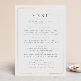 Proper Foil-Pressed Menus by Carolyn Nicks | Minted