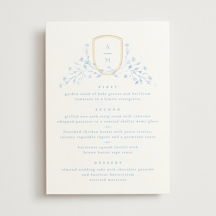 storybook garden Foil-Pressed Menus by Kristie Kern | Minted