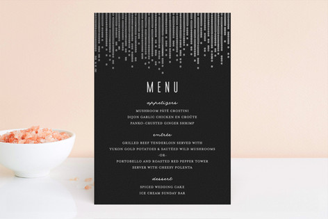 Crystal Curtain Foil-Pressed Menus by Rebecca Bowe... | Minted