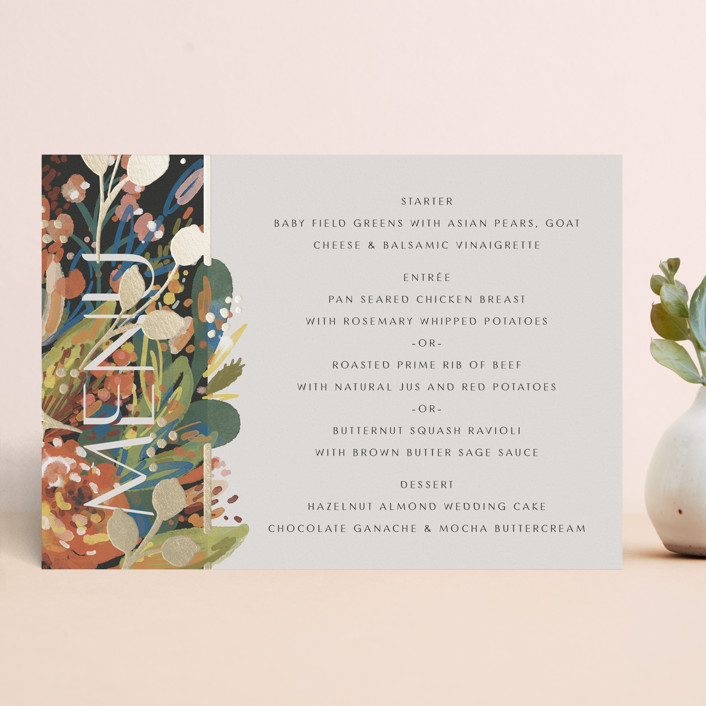 Jubilant Foil-Pressed Menus by Corie Page | Minted