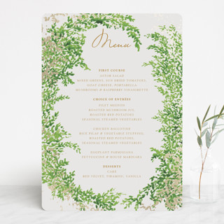A Love Story Foil-Pressed Menus by Elly | Minted