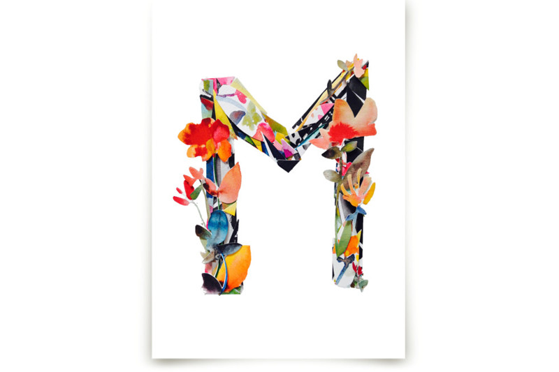 Collage Letter M Fine Art Prints by Kiana Lee | Minted