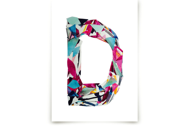 Collage letter D Fine Art Prints by Kiana Lee | Minted