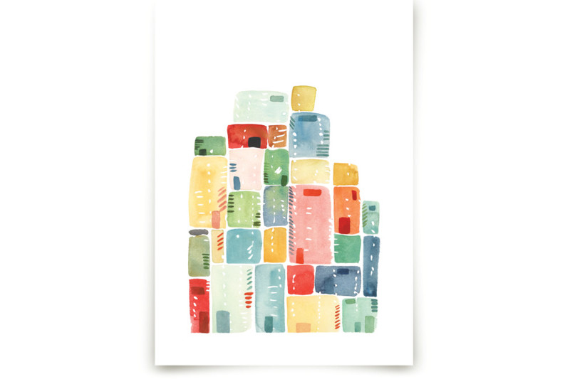Rectangles Stacked Fine Art Prints by Yao Cheng Design | Minted