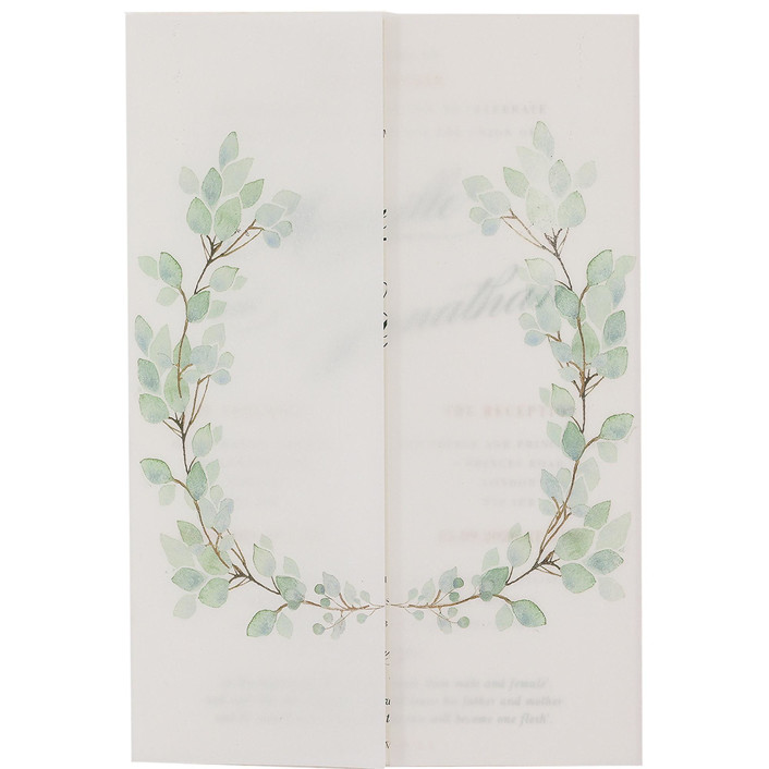 Vellum Wraps Eucalyptus Greenery, Set of 10 Invitation Jackets and ...