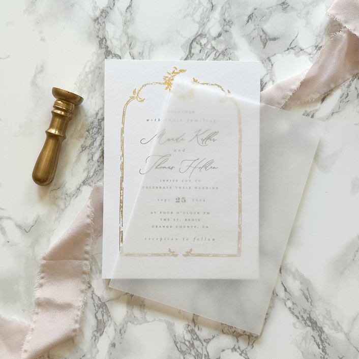 4.25x6 Vellum Overlay Vellum for Petite Minted Wedding Invitation (25 ...