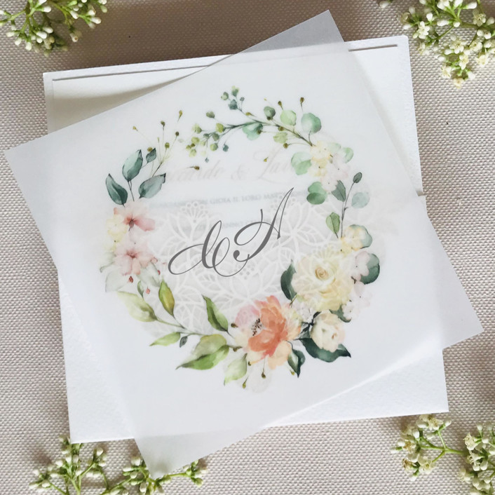 Personalized Printed Vellum Inserts 6 x 6 | Set of 10 Invitation ...