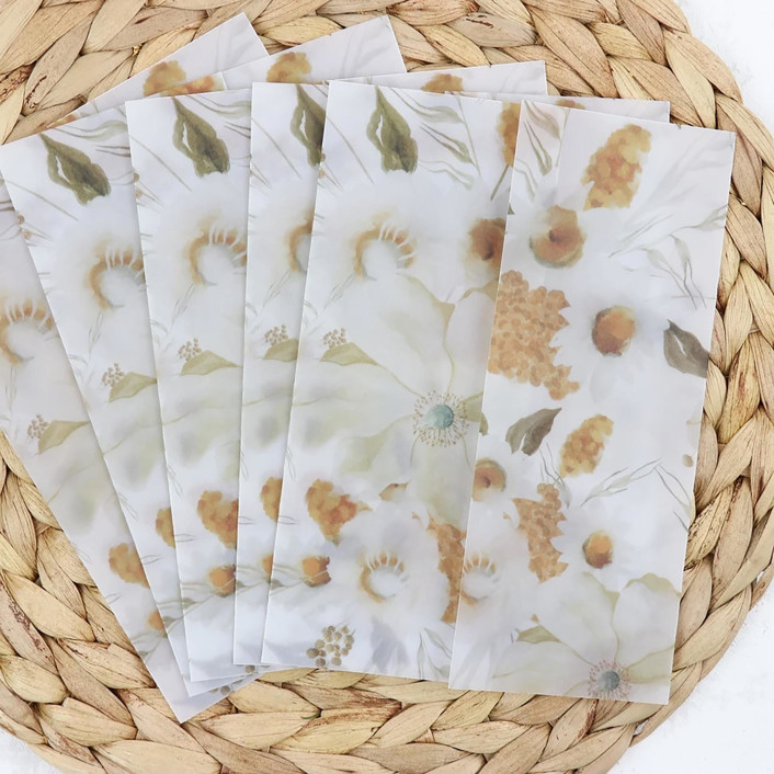 Fall Spiced Floral Vellum Jackets | Size 5x7 | Set of 50 Invitation ...
