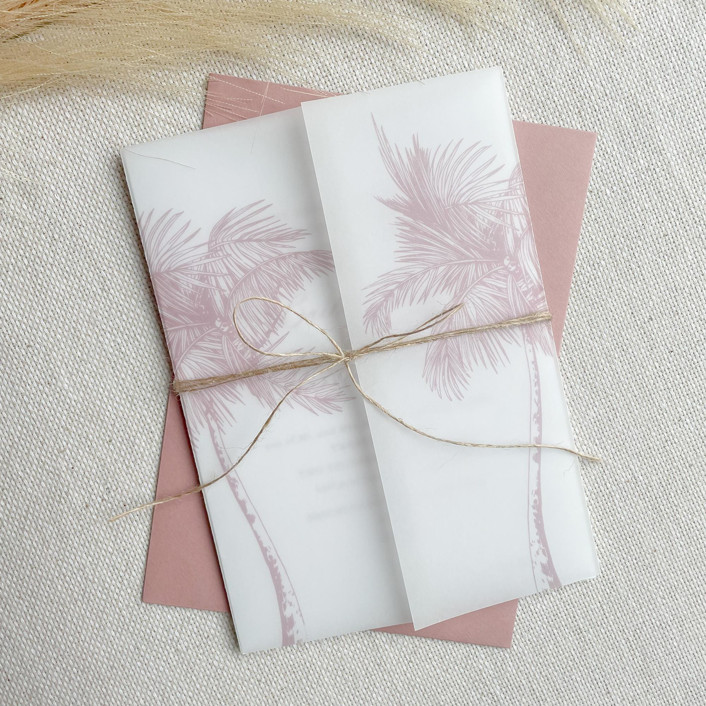 Grand Palms Vellum Jacket | Set of 10 | Neutral and Pink Color Options ...