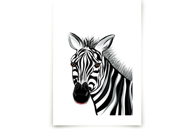 Hello Zebra Children's Art Prints by Rebecca Marchese | Minted