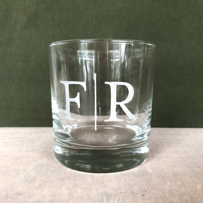 Personalized Whiskey Glass - Monogram Glassware by Charlotte Noordzij ...