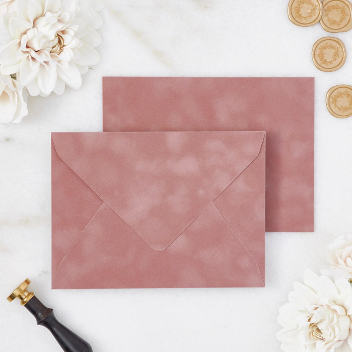 Dusty Rose Velvet Envelopes Envelopes by Michelle C. | Minted