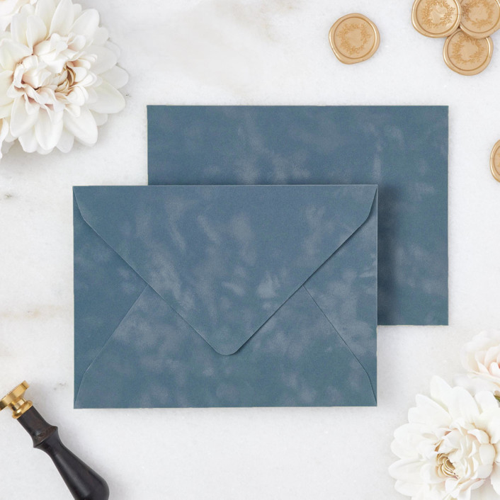 French Blue Velvet Envelopes Envelopes by PAPER and LACE | Minted