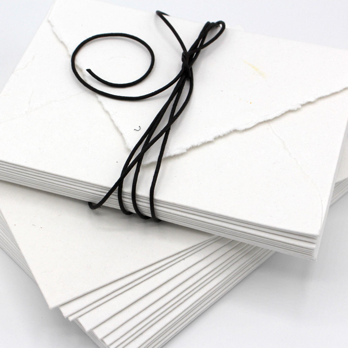 A7 Cotton Deckled Edge Envelopes White - 5.25" x 7.25" Cotton Handmade ...